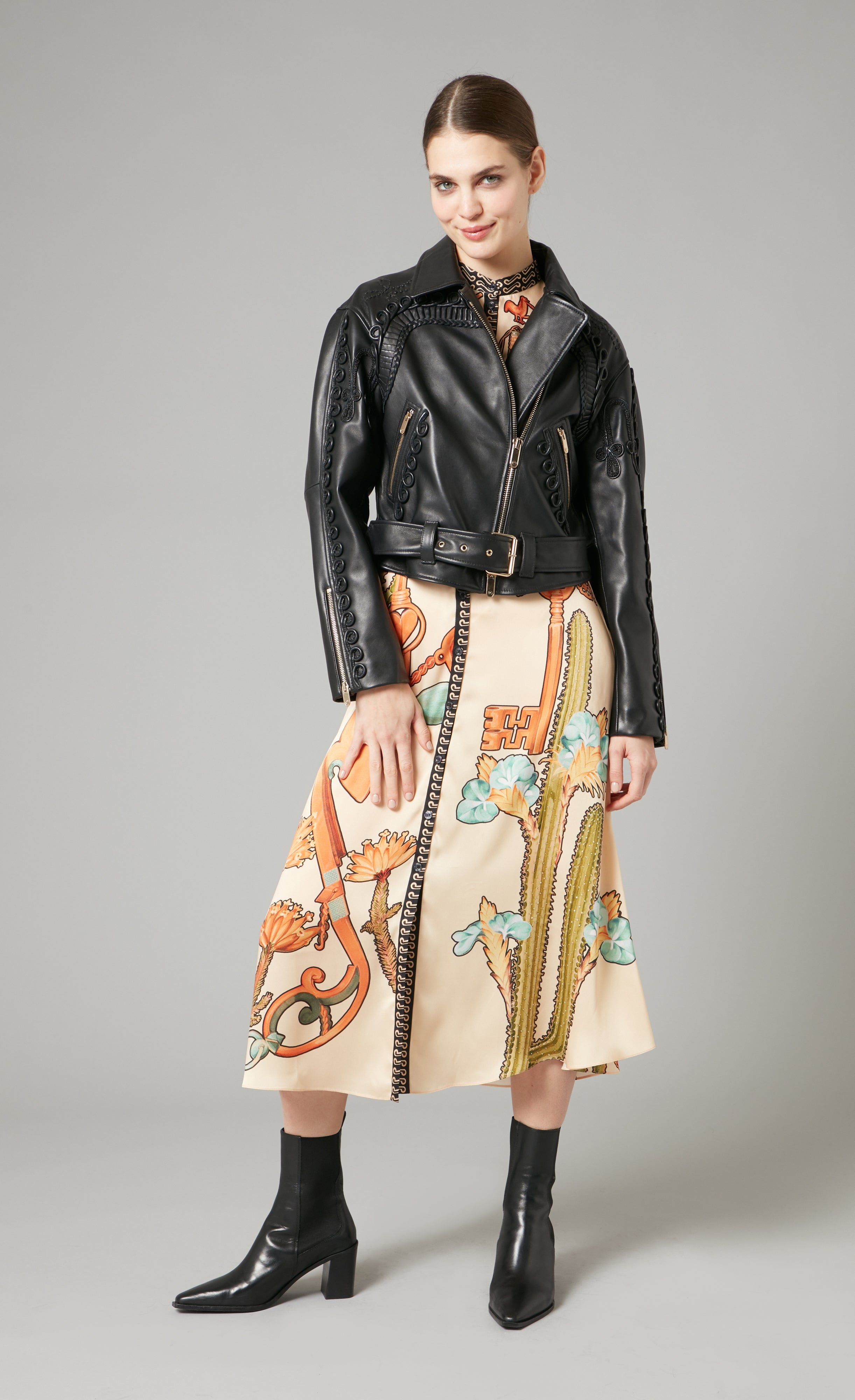 Texas Leather Braided Jacket - Black | Coats and Jackets | Temperley ...