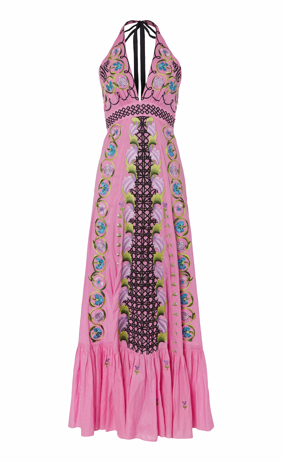 Florentine Halter Dress - Rose Pink | Dresses & Jumpsuits | Temperley ...