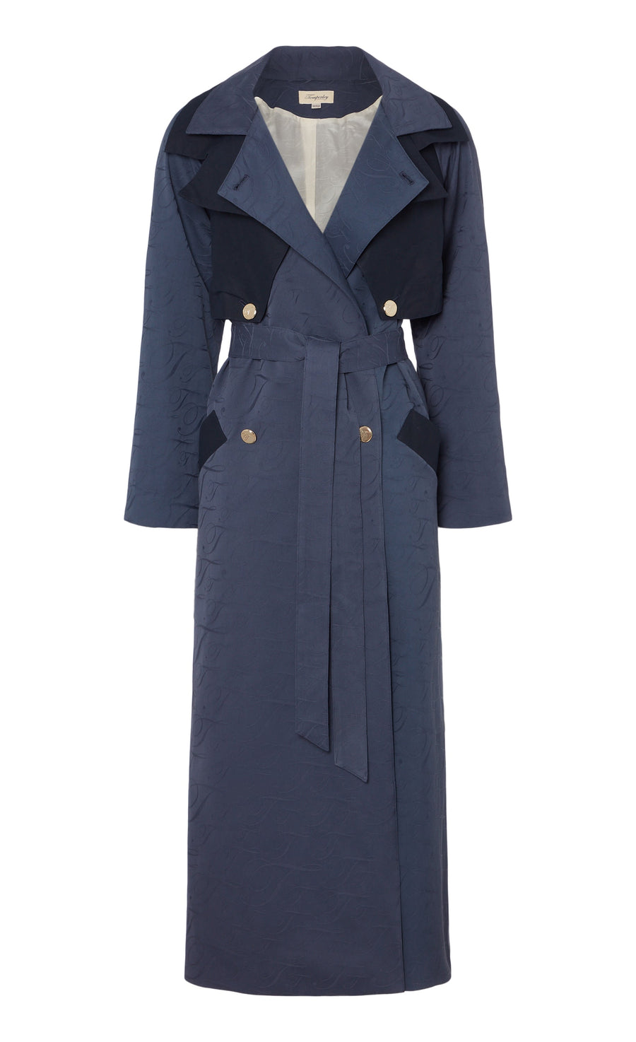 Victory Trench Coat - Sea Blue | Coats & Jackets | Temperley London ...