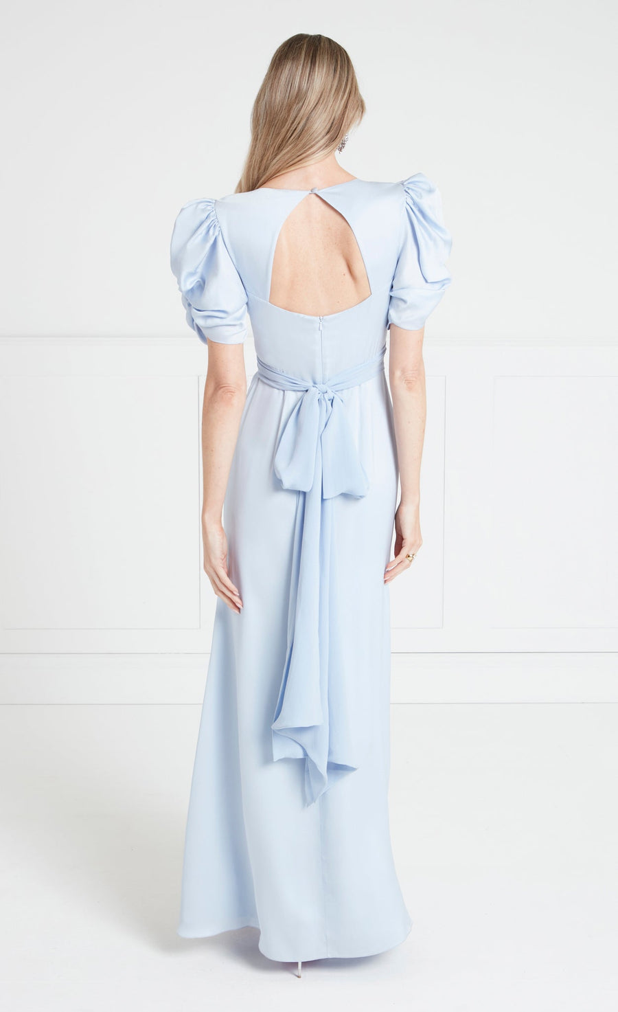 Sofia Sleeved Dress - Powder Blue | Dresses & Jumpsuits | Temperley ...