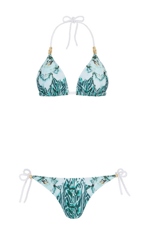 Liana Tie Side Bikini Bottom - Blue Mix | Swimwear | Temperley London ...